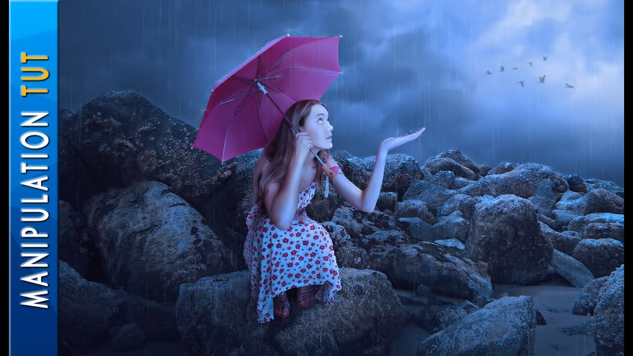 Photo Manipulation - The Rain - Photoshop Cs6 Tutorial - YouTube