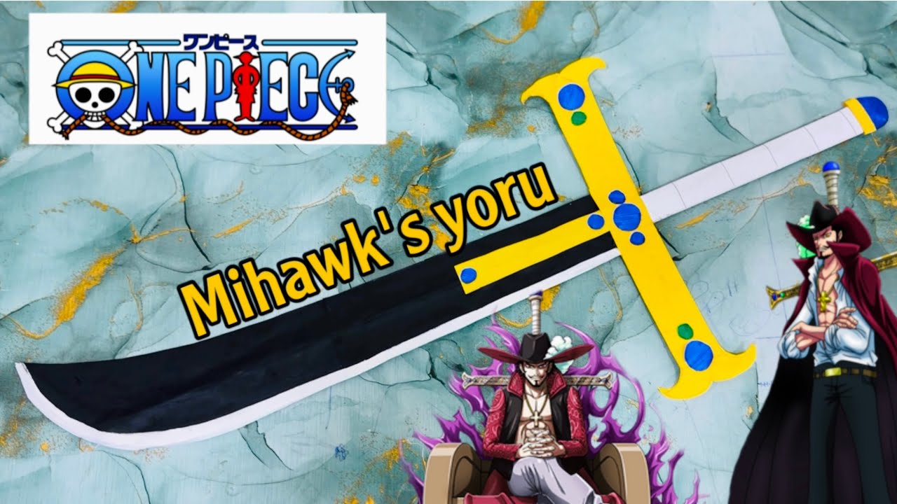 How to make Mihawk’s yoru sword with paper | Paper sword | One piece ...