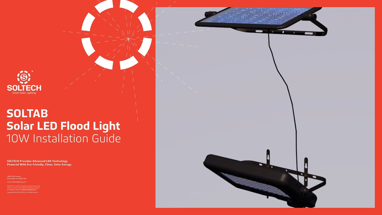 SOLTAB 10W | Solar LED Flood Light | SOLTECH Solar Lighting - YouTube