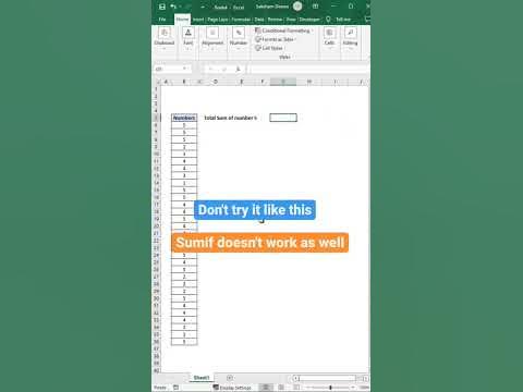 Add using Array formula in Excel - YouTube