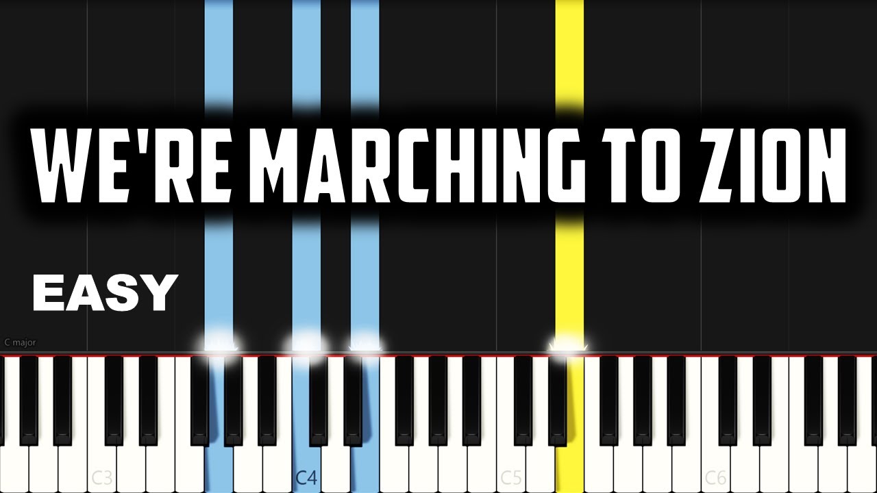 We're Marching to Zion | EASY PIANO TUTORIAL BY Extreme Midi - YouTube