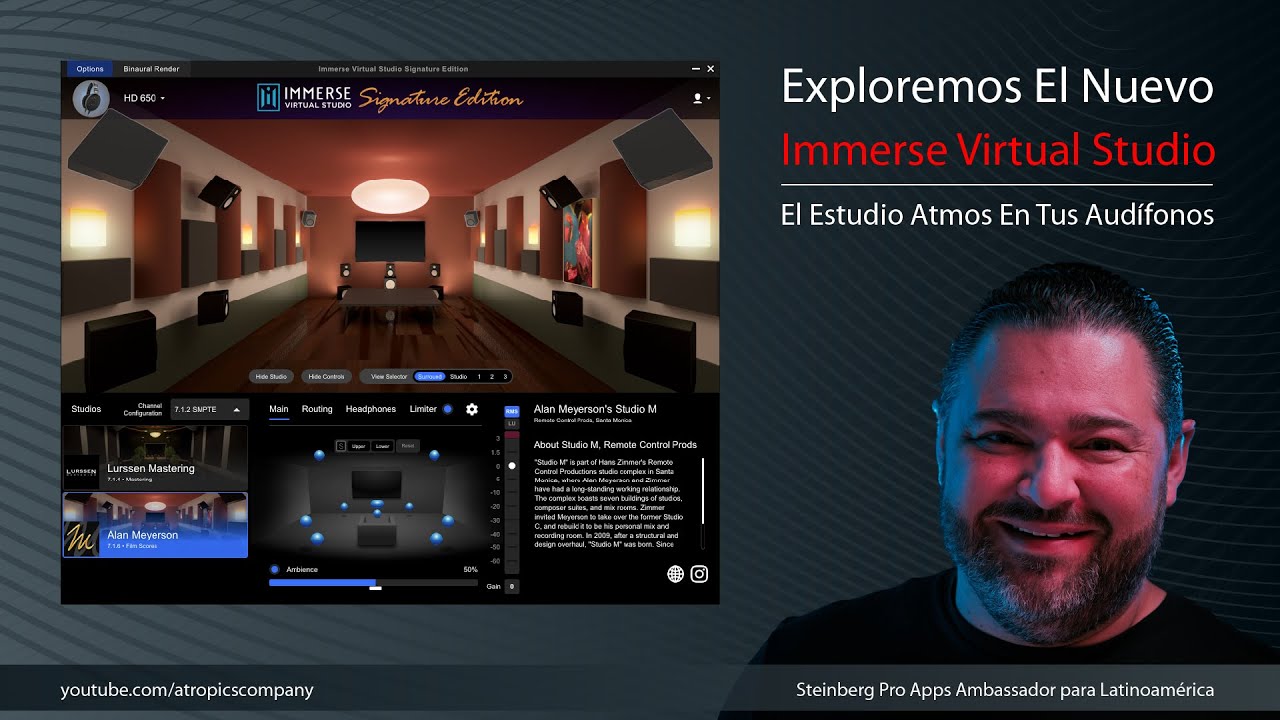 Exploremos El Nuevo Immerse Virtual Studio | El Estudio Atmos En Tus Audífonos - YouTube