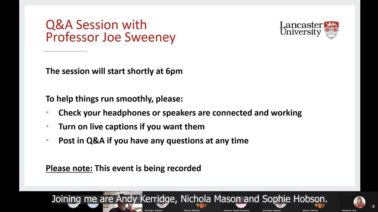 Chemistry Q and A with Professor Joe Sweeney - YouTube