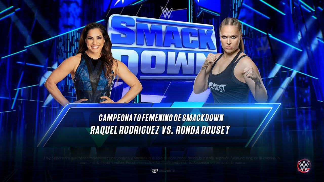 WWE 2K23: Raquel Rodriguez Vs Ronda Rousey - SmackDown Women’s Title ...