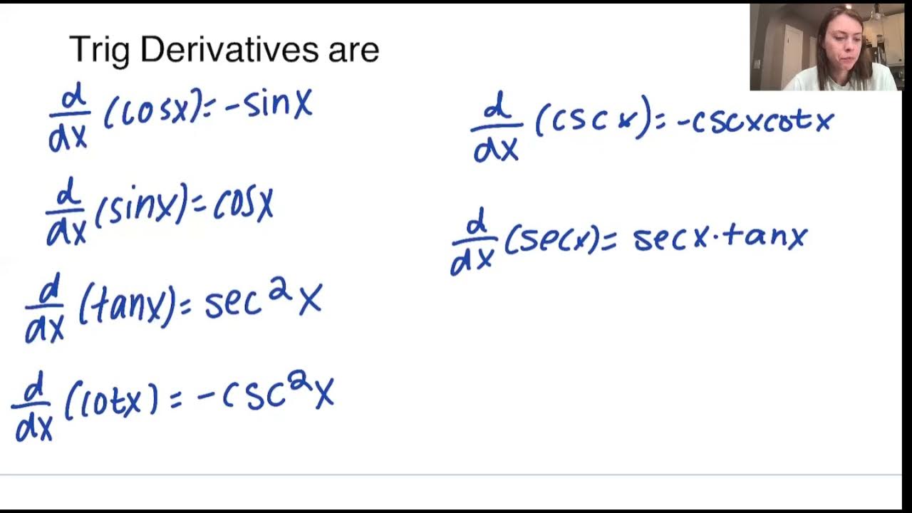 Finding the Derivative of tanx, cotx, cscx, and secx - YouTube