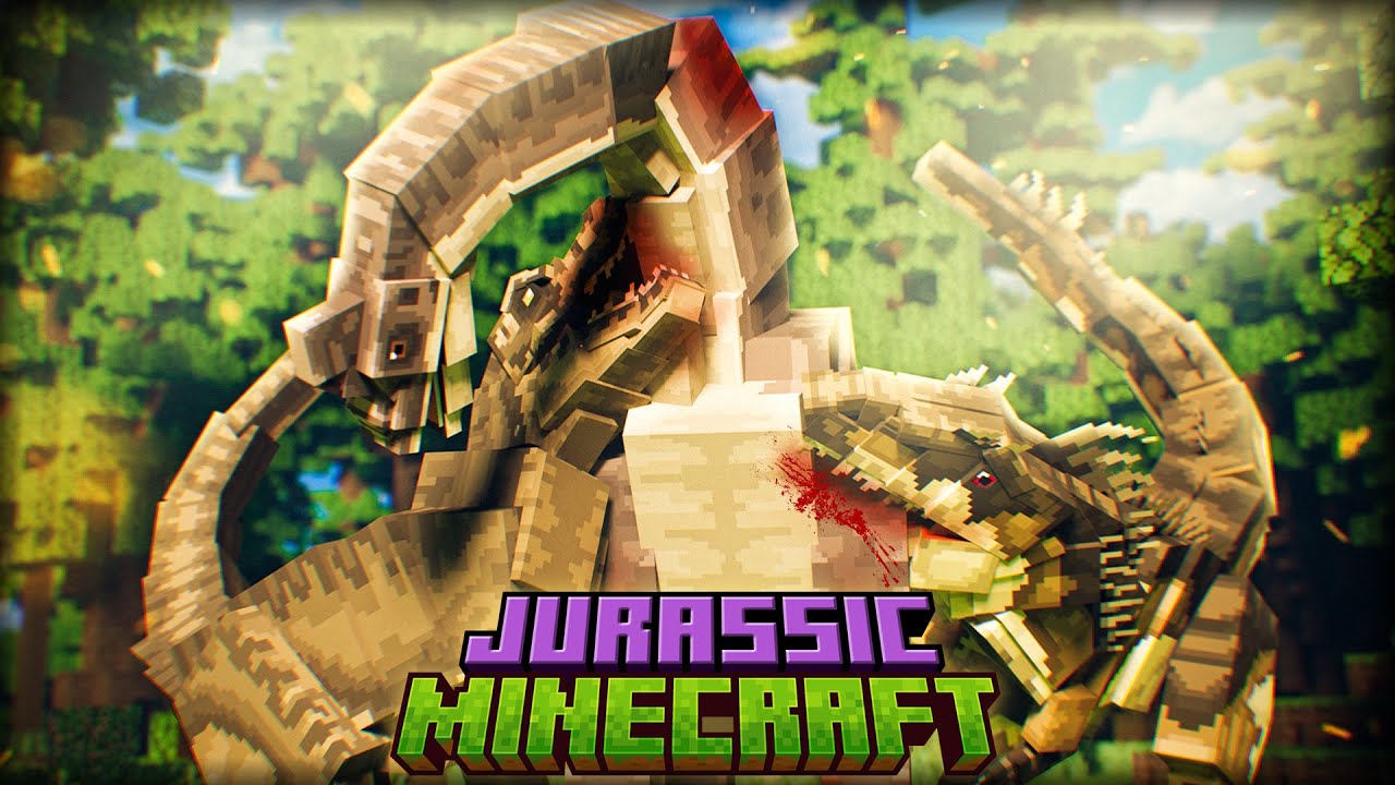 Discovering The Hidden Dinosaur World In Minecraft... - YouTube
