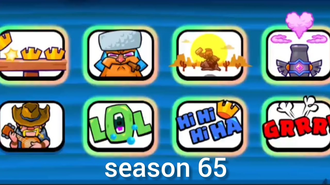 clash Royale All emoticons of season 65 🤑 - YouTube