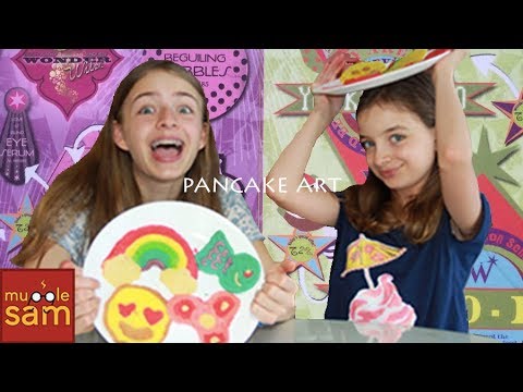 Sophia and Bella in PANCAKE ART CHALLENGE on Mugglesam - YouTube