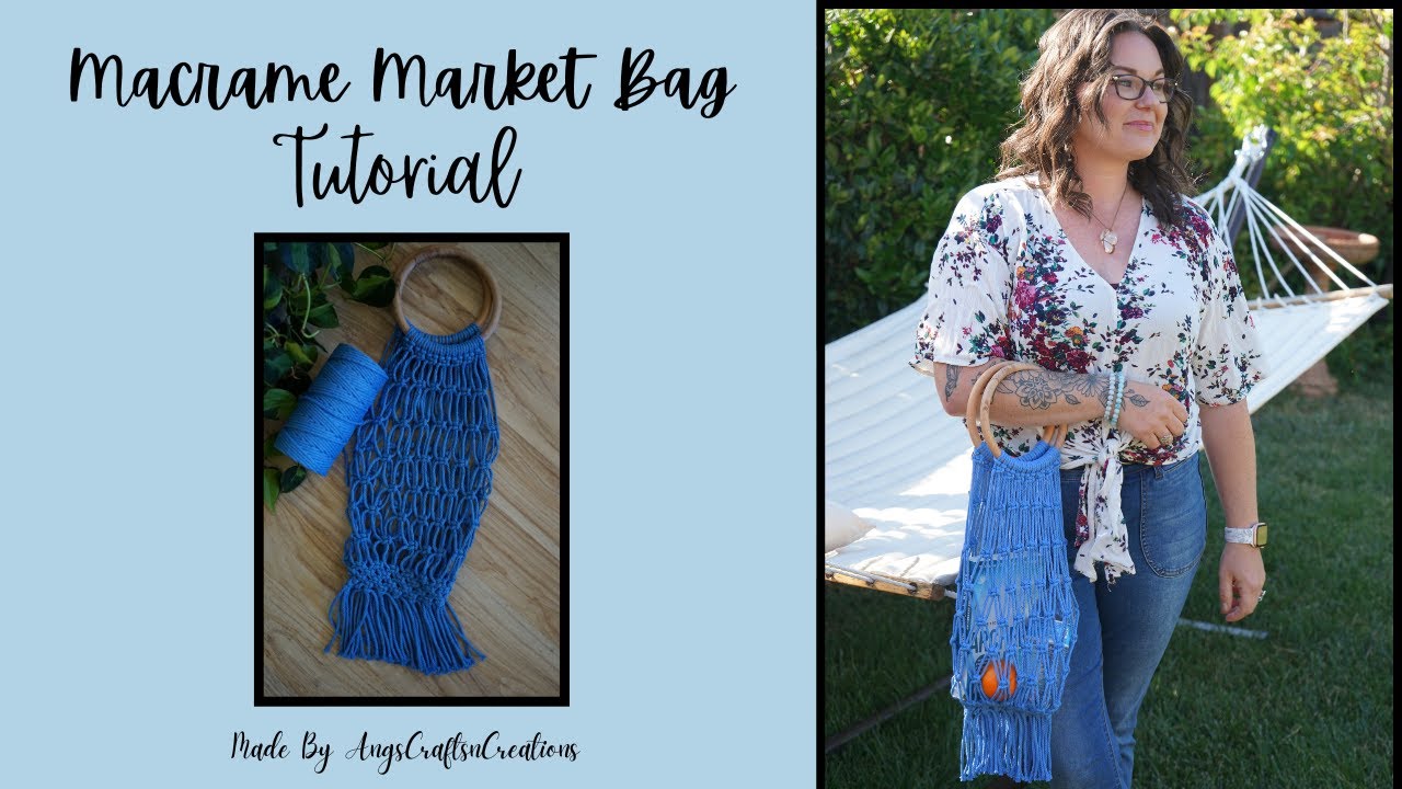 Macrame Market Bag tutorial with your option of fringe or not! - YouTube