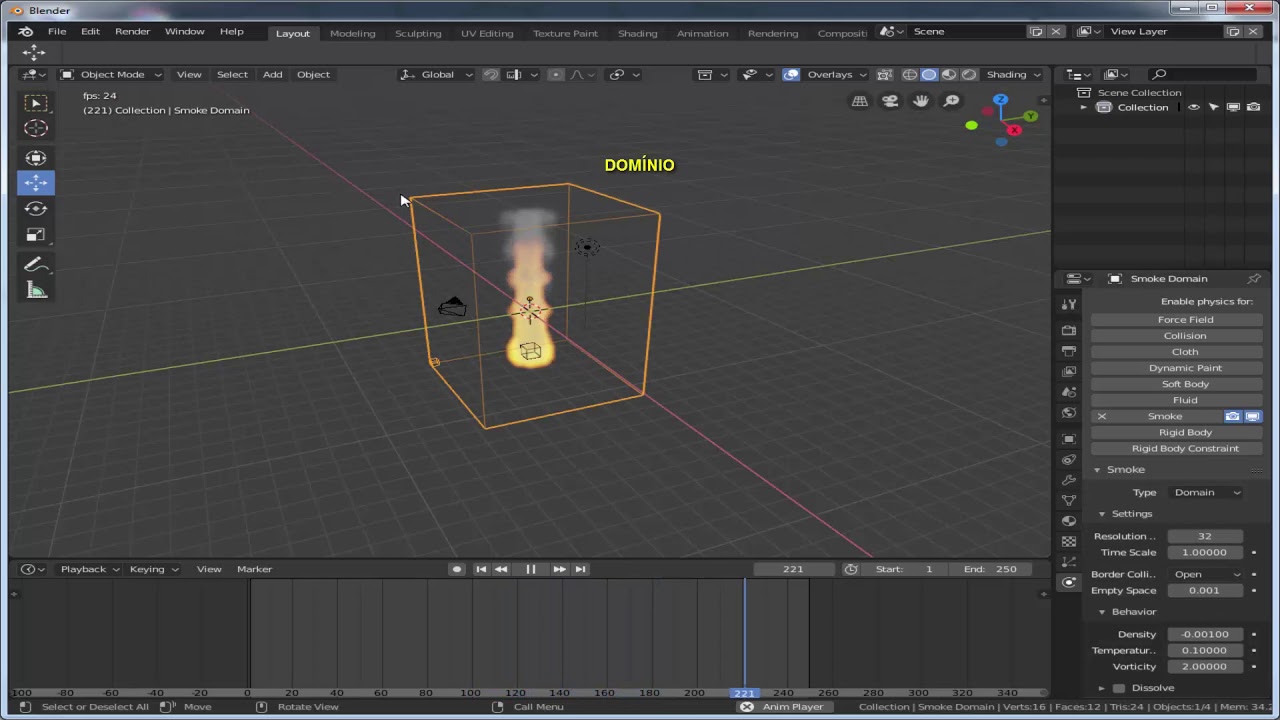 Blender 3D - EFEITO QUICK SMOKE - FOGO E FUMAÇA - YouTube