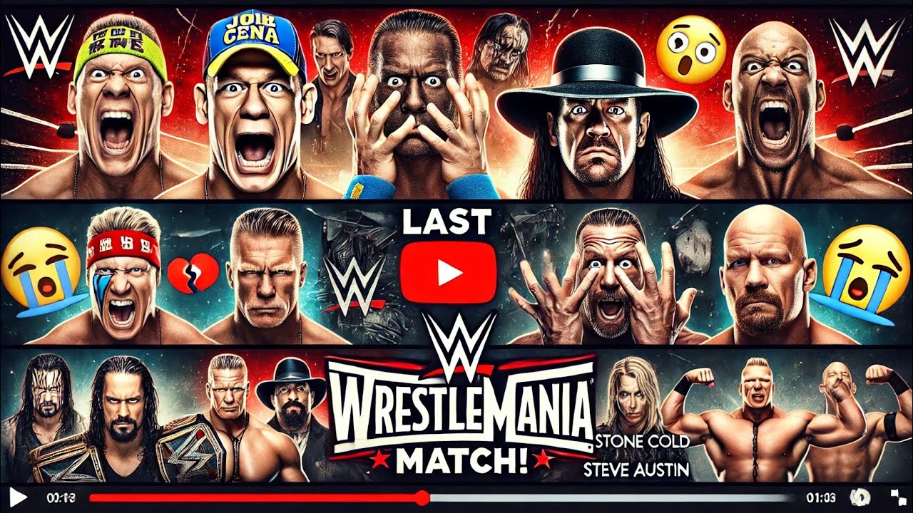 WWE Legends’ Last WrestleMania Matches! 🔥👑 | Cena, Brock, Taker, Rock ...