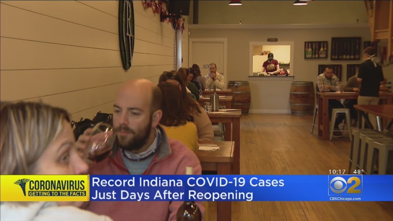 Indiana Has Record COVID-19 Cases Just Days After Reopening - YouTube