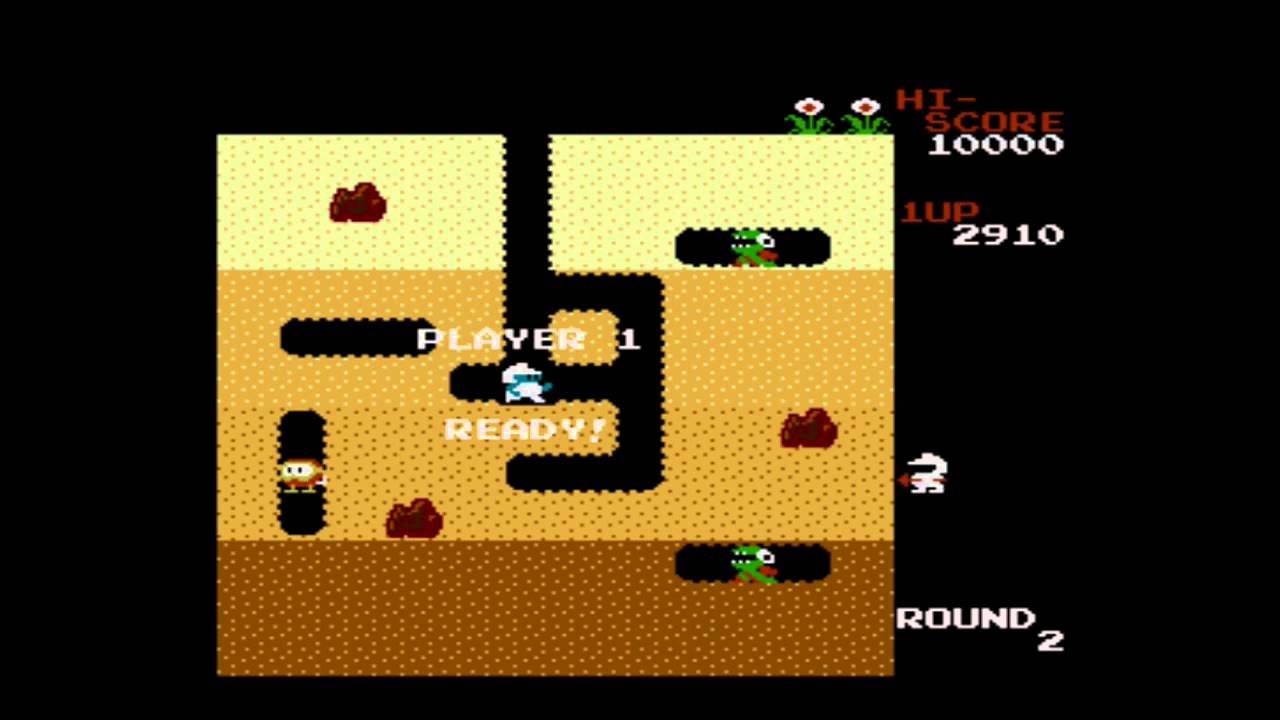 [eShop EU] Dig Dug (NES VC) - Gameplay - YouTube