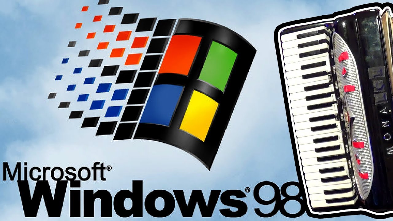 Windows 98 startup sound on accordion - YouTube