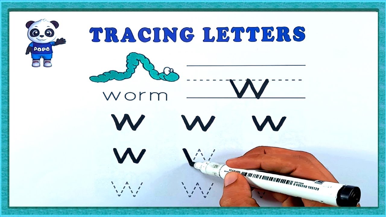 Tracing | Tracing Letter W | Practice Writing Letter W | Kids Learning ...