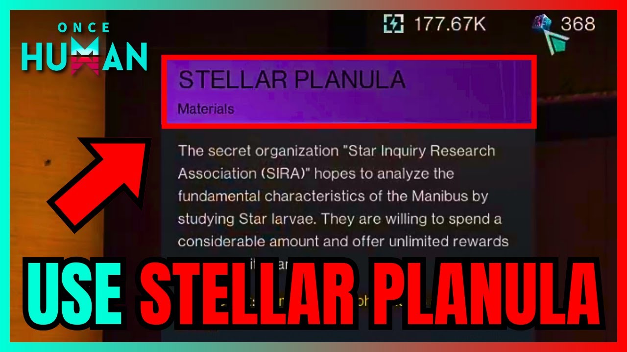 How To Use STELLAR PLANULA In Once Human (QUICK GUIDE) - YouTube