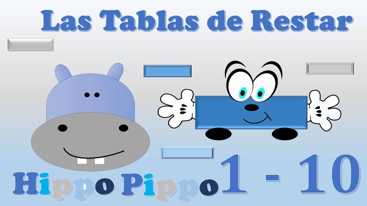Aprende las tablas de restar del 1 al 10 para niños | Números para ...