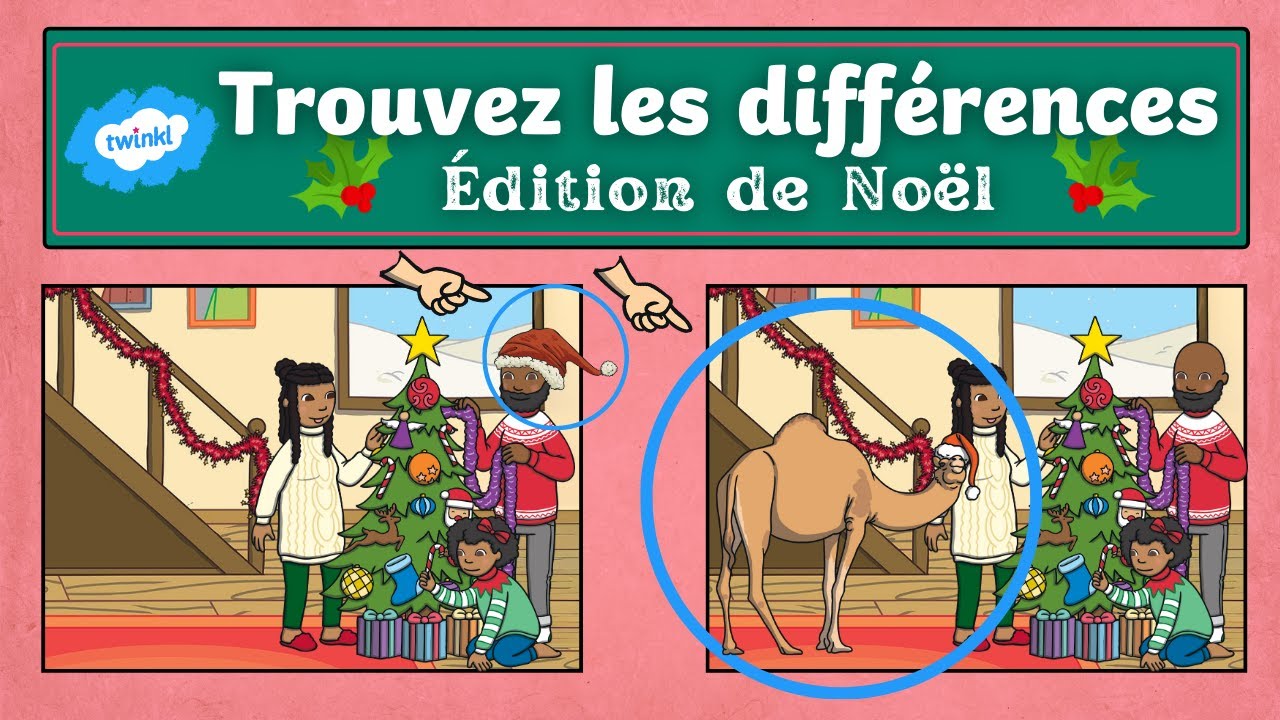 Trouvez les différences 🕵 Édition de Noël 🎄 - YouTube