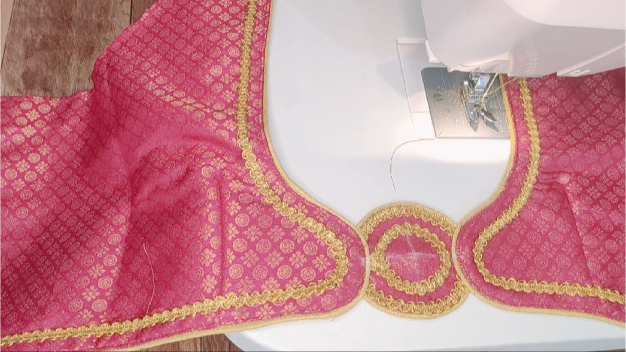 Trendy saree blouse back neck design | saree blouse cutting and ...