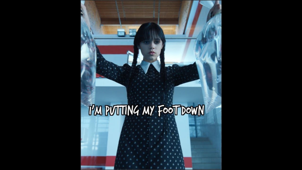 Wednesday Addams had to put her foot down - YouTube