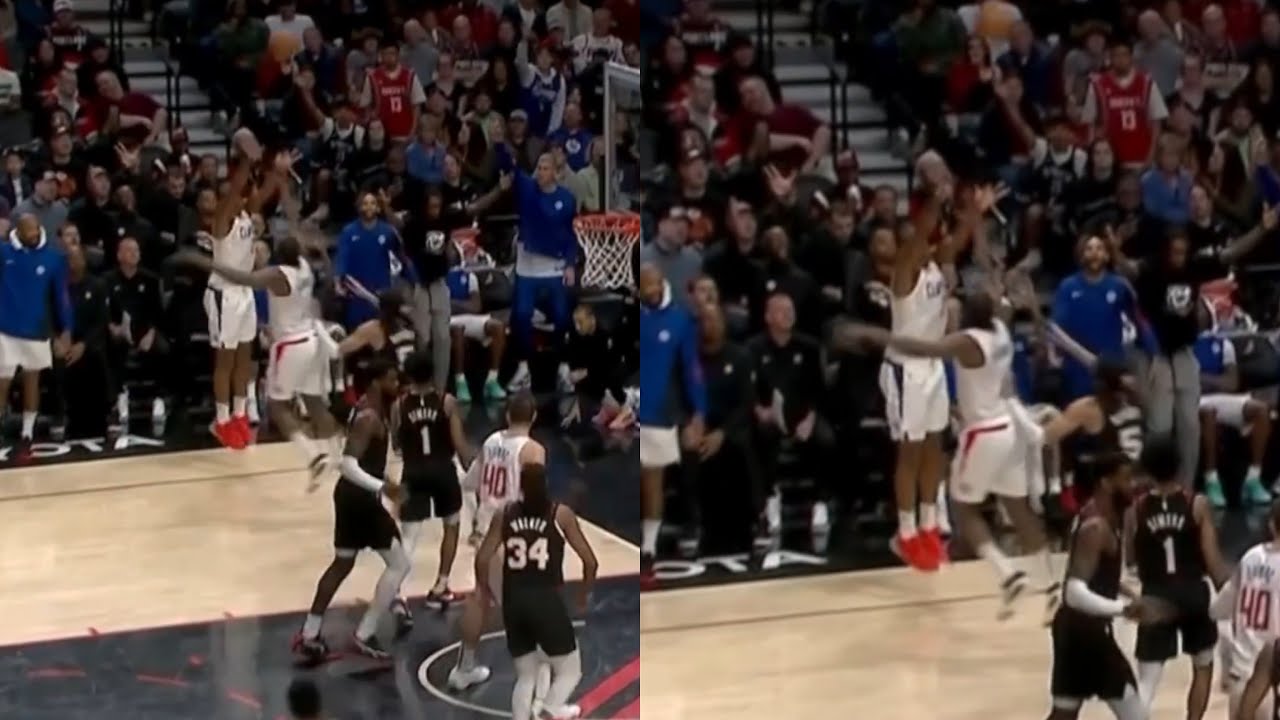 James Harden tries to block his own teammate Kawhi Leonard - YouTube