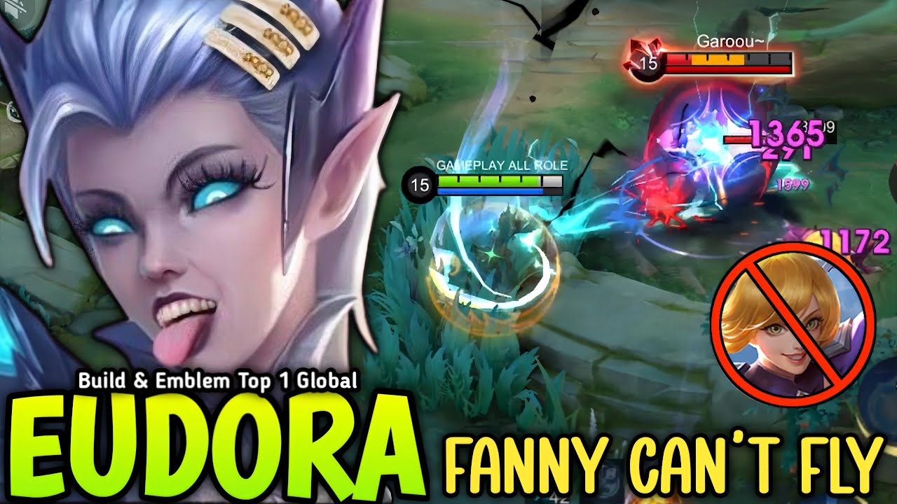 EUDORA BUFF NEW 1 SHOT BUILD AND EMBLEM PERFECT LOCK ALL ENEMY 😂 ...