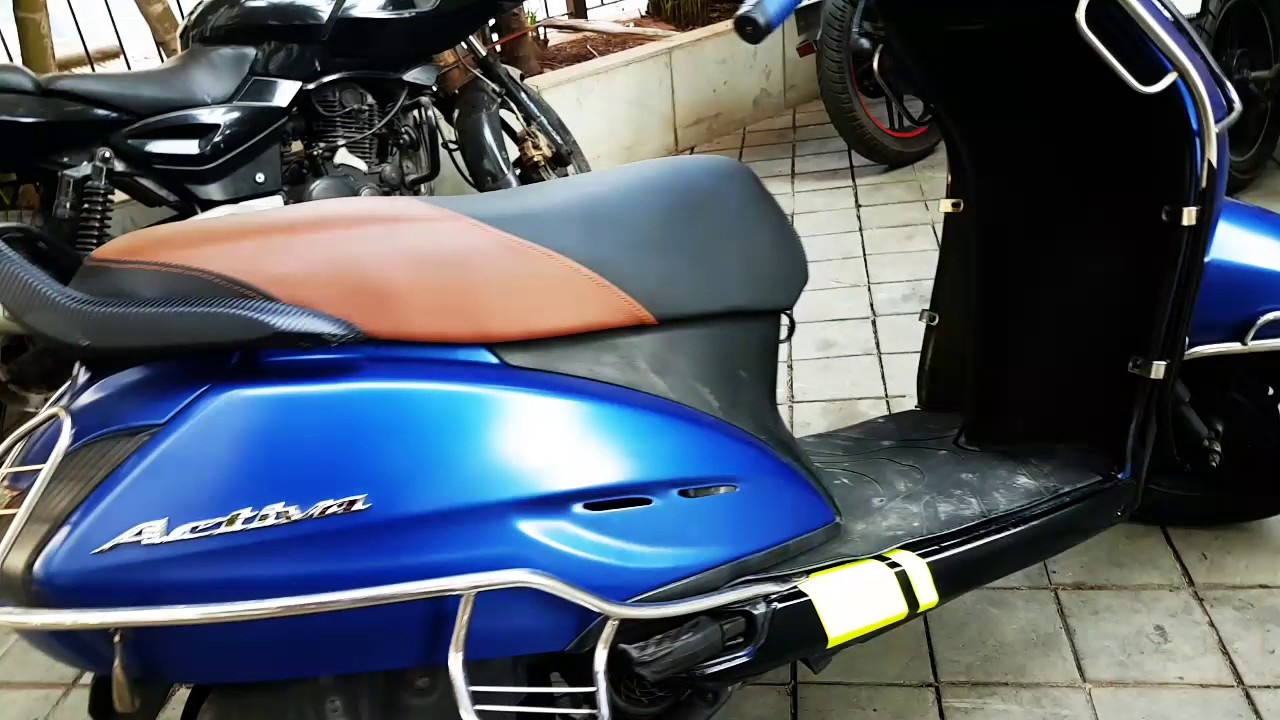 Honda activa matte blue - YouTube