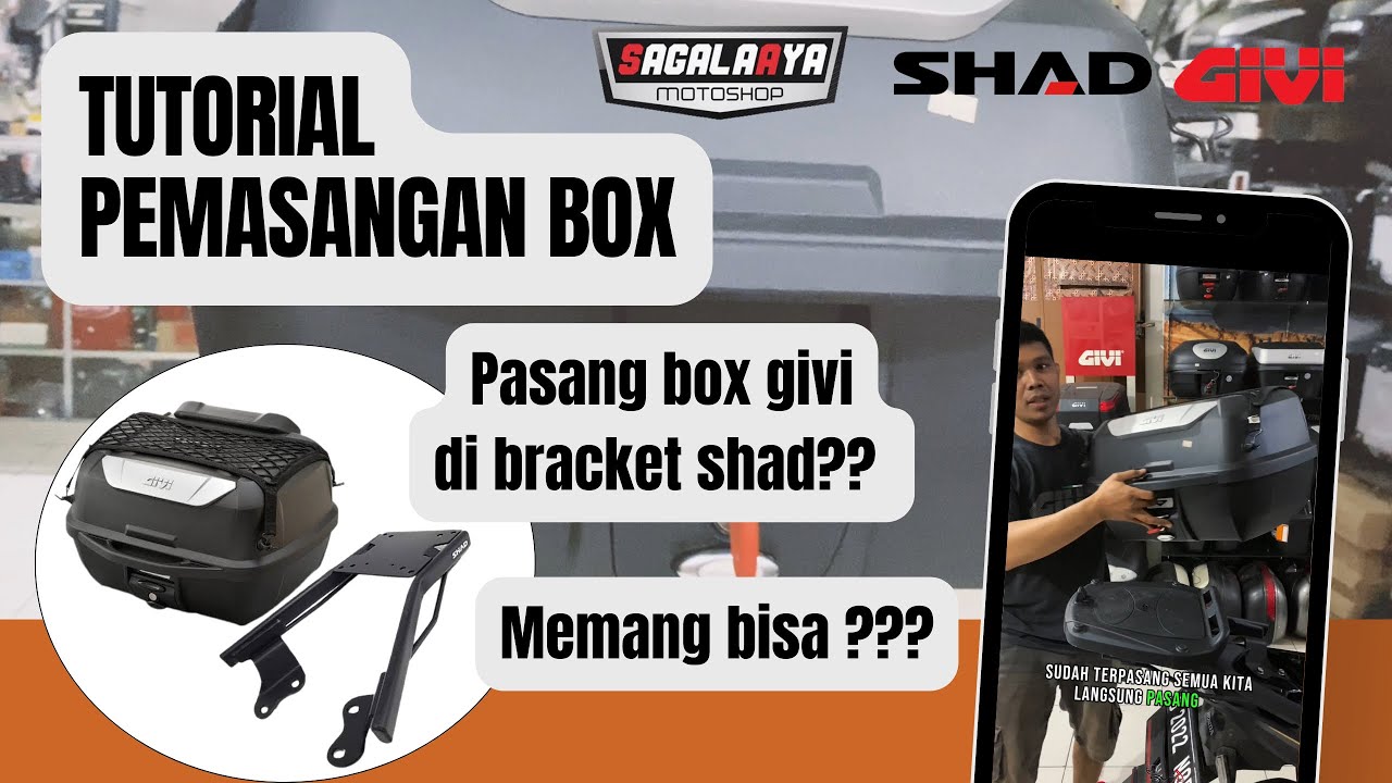 Tutorial pemasangan Bracket SHAD di Box GIVI - YouTube