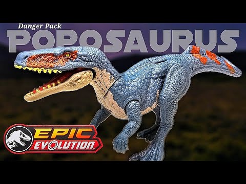 2023 Mattel Jurassic World Epic Evolution Danger Pack Poposaurus Review ...