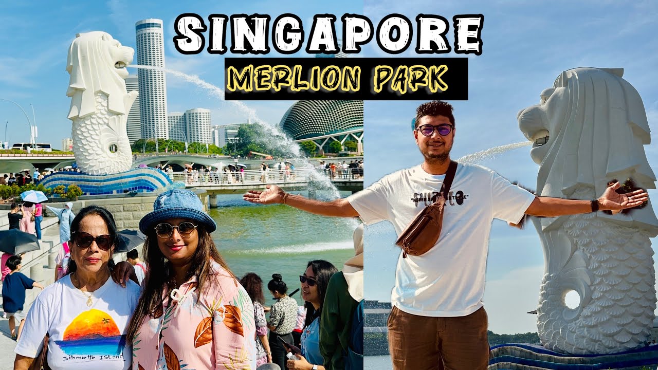 Merlion park / Singapore 4K #explorepage /Sunny Morning view - YouTube