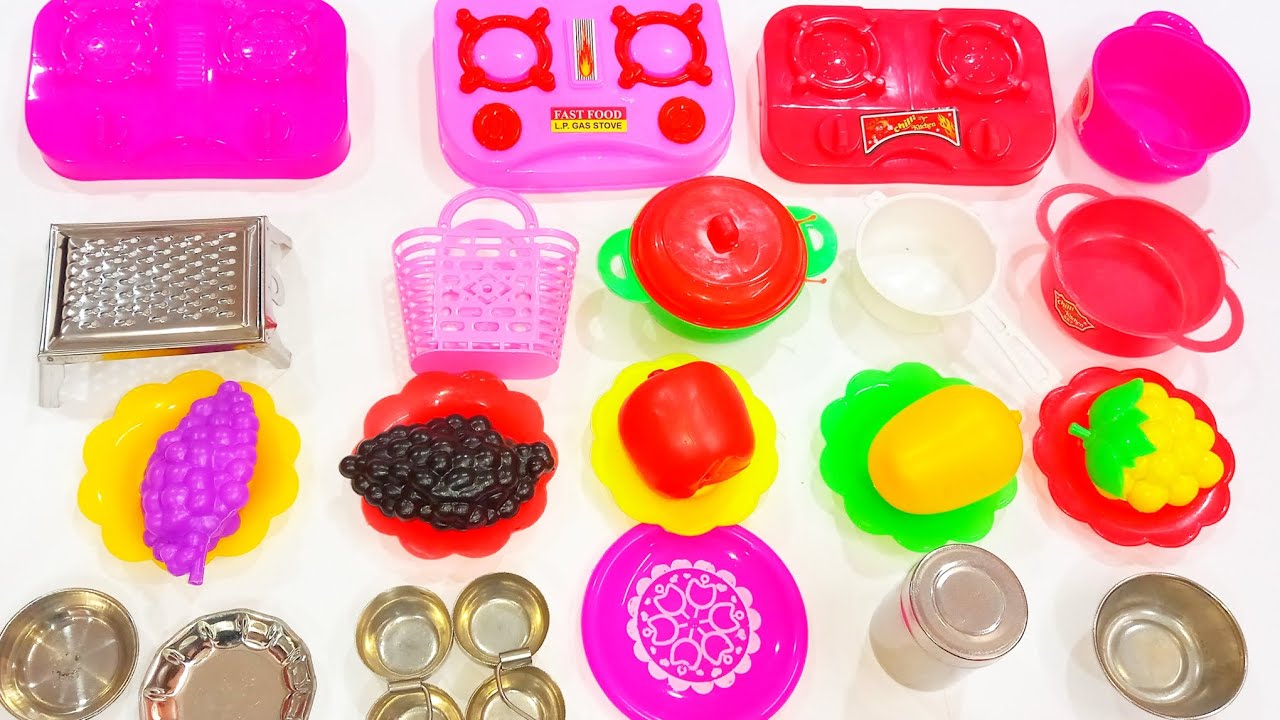 Diy unboxing Amazing mini kitchen set | Steel And Plastic Kitchen set ...