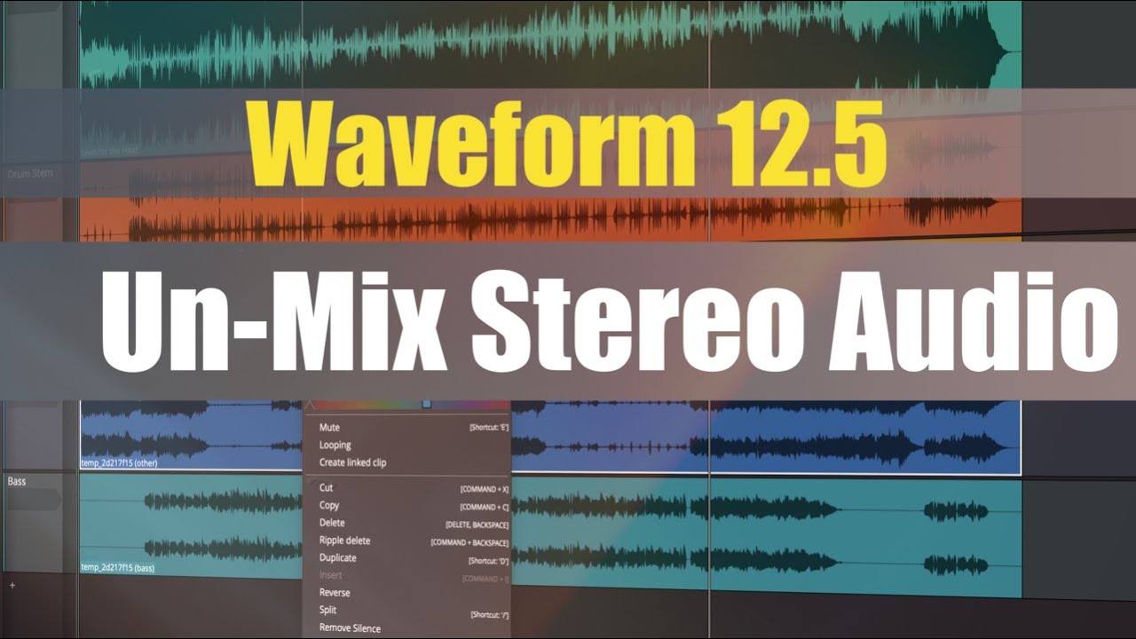 Stem Separation in Tracktion Waveform 12.5 Pro - YouTube