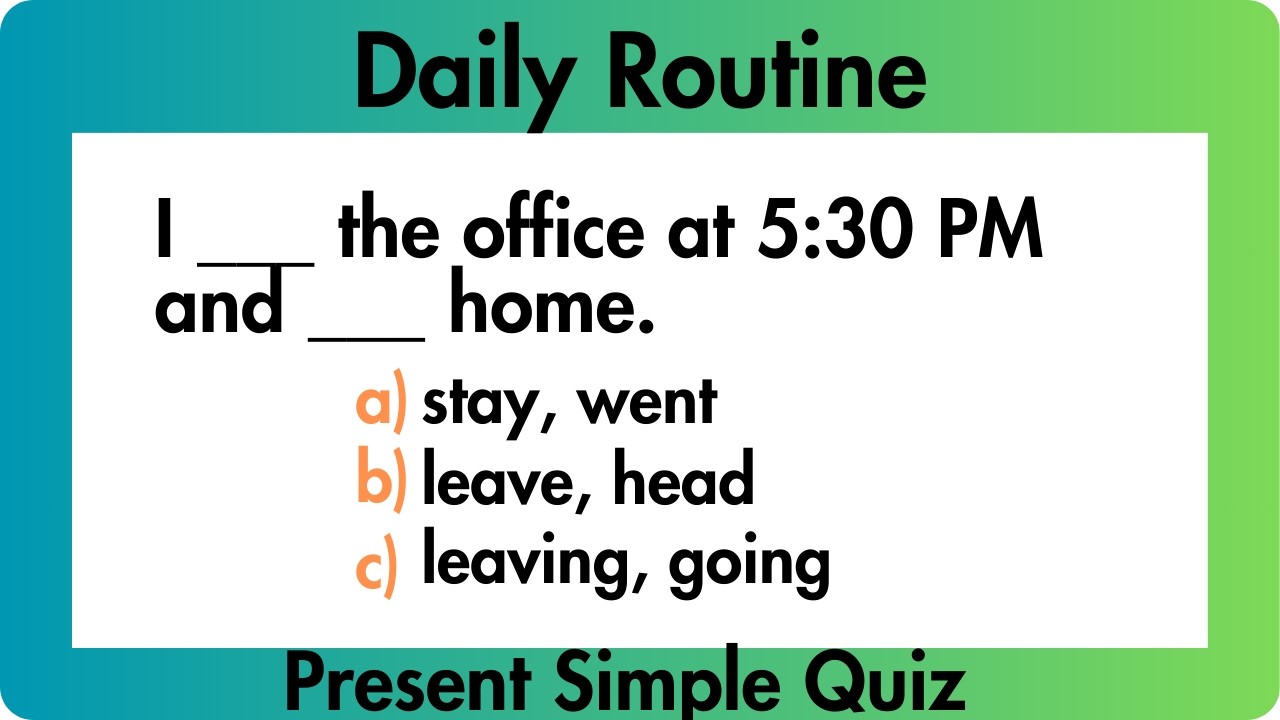 Can You Nail This Daily Routine Quiz In Present Simple? - YouTube