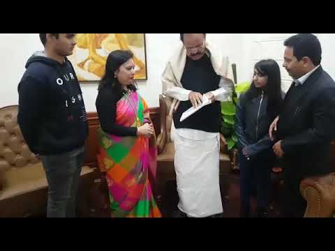 My book "Jeevan path par" presentation to vice President of India sh Venkaiah Naidu ji - YouTube