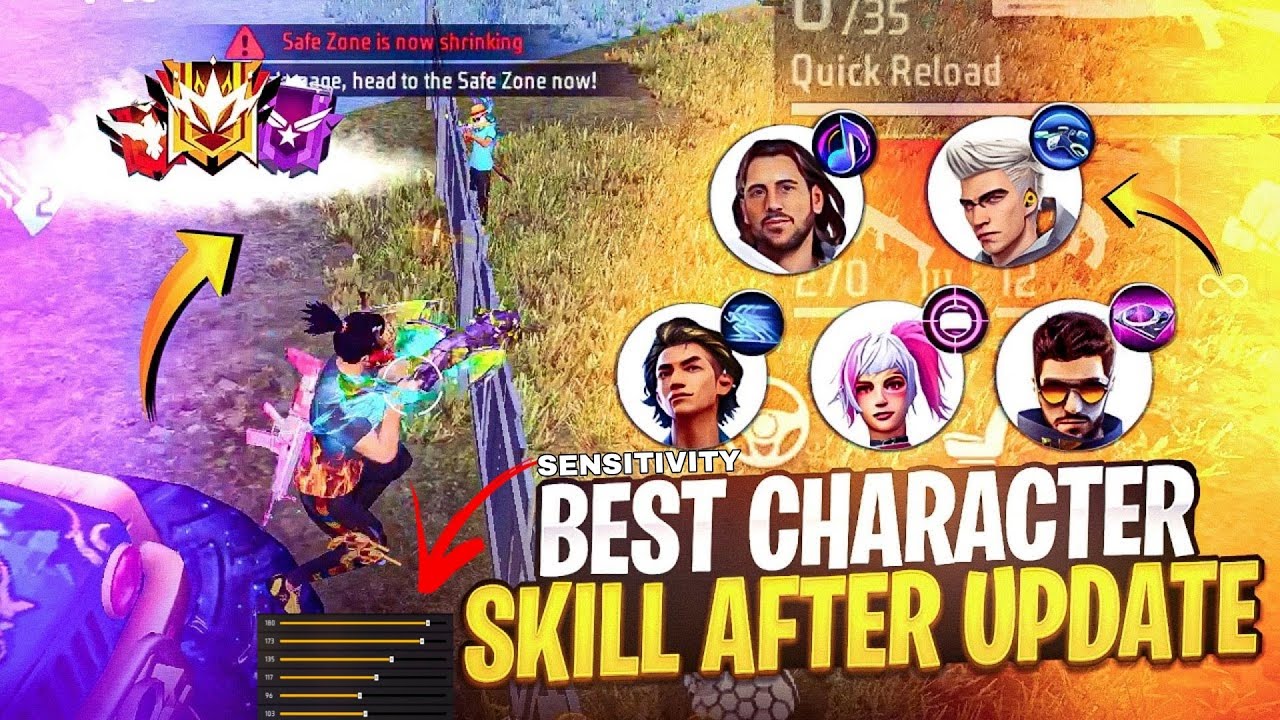 NEW ( FULL MAP ) CHARACTER SKILL COMBINATION // Best RUSHER COMBINATION ...