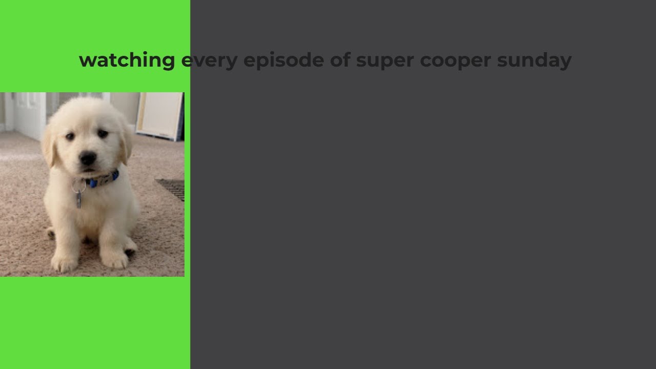 watching every episode of super cooper sunday - YouTube
