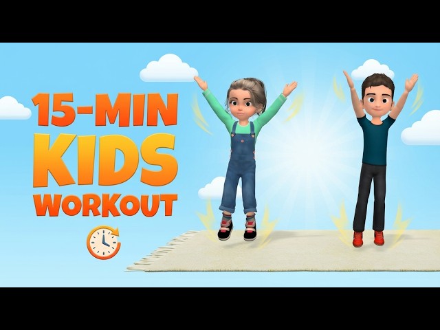 15-Min Kids Workout: Fit Fun Into Any Busy Day! - Videos For Kids