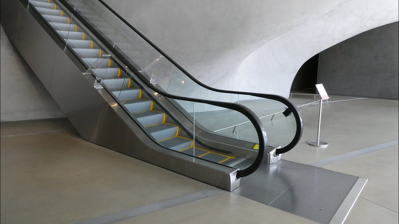Ride A Tall Kone Escalator At The Broad Contemporary (Art Museum) - YouTube