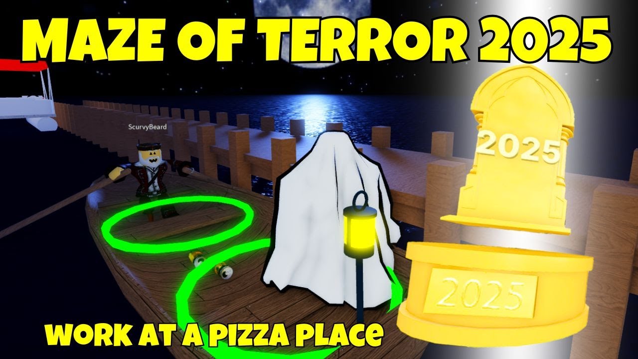 🎃 MAZE OF TERROR 2025 TROPHY GUIDE! (Walkthrough) in WORK AT A PIZZA ...