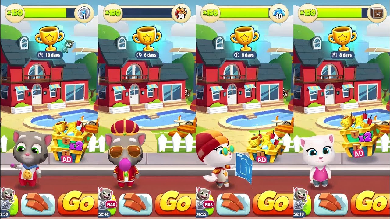 Talking Tom Gold Run Summer of Sports Champion Tom vs King Tom vs ...