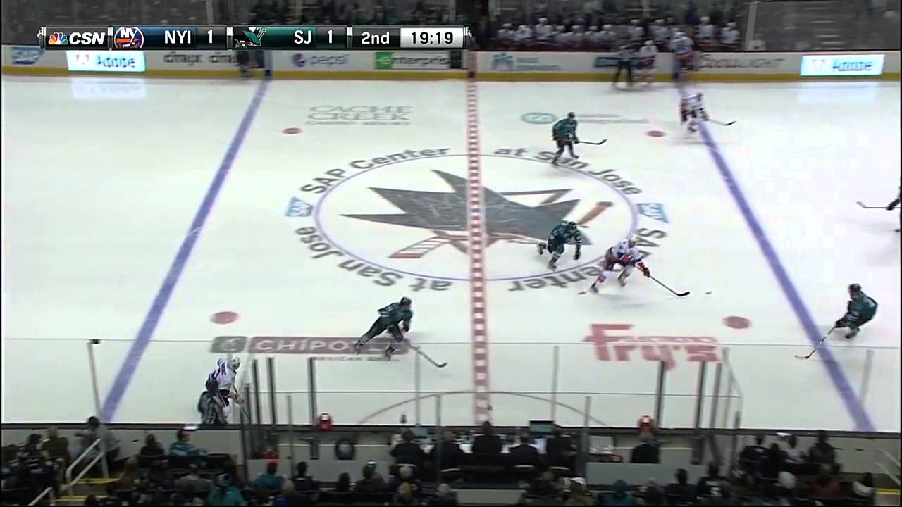 NHL 2014 11 01 NY Islanders vs San Jose Sharks - YouTube