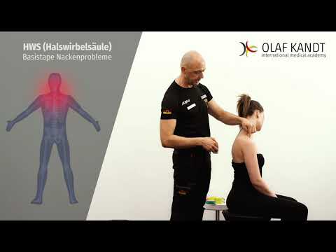 HWS  Halswirbelsäule Basistape Nacken