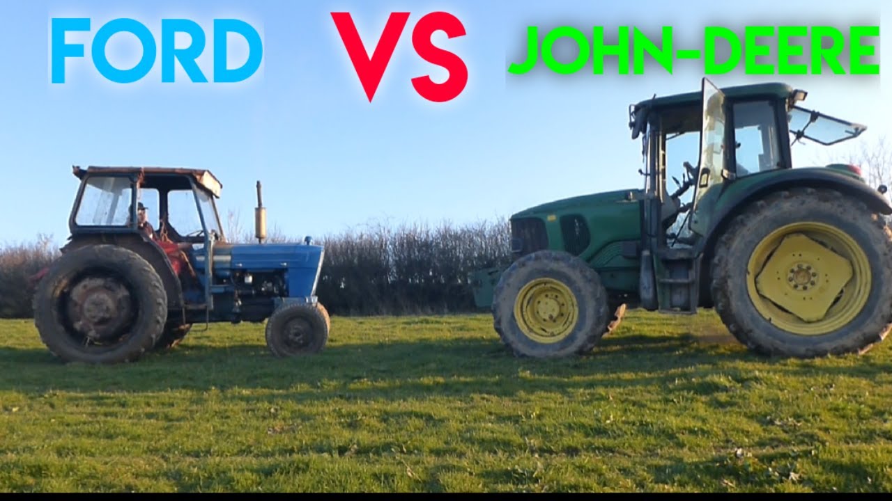Tractor drag race: Ford 4000 vs John-Deere - YouTube
