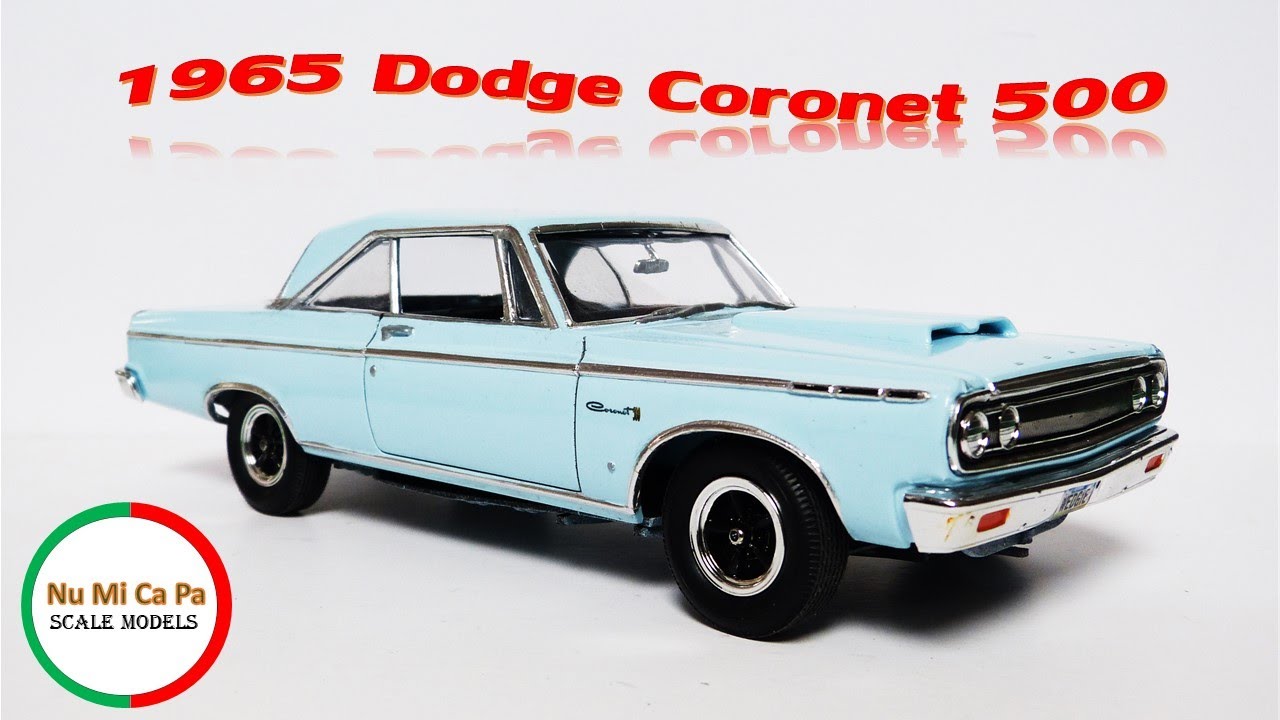 1965 Dodge Coronet 500, AMT 1176 1/25 Scale Model Kit Build - YouTube