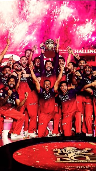 #cricket #ipl finaly RCB won the trophy for 18 year ago and happy all ...