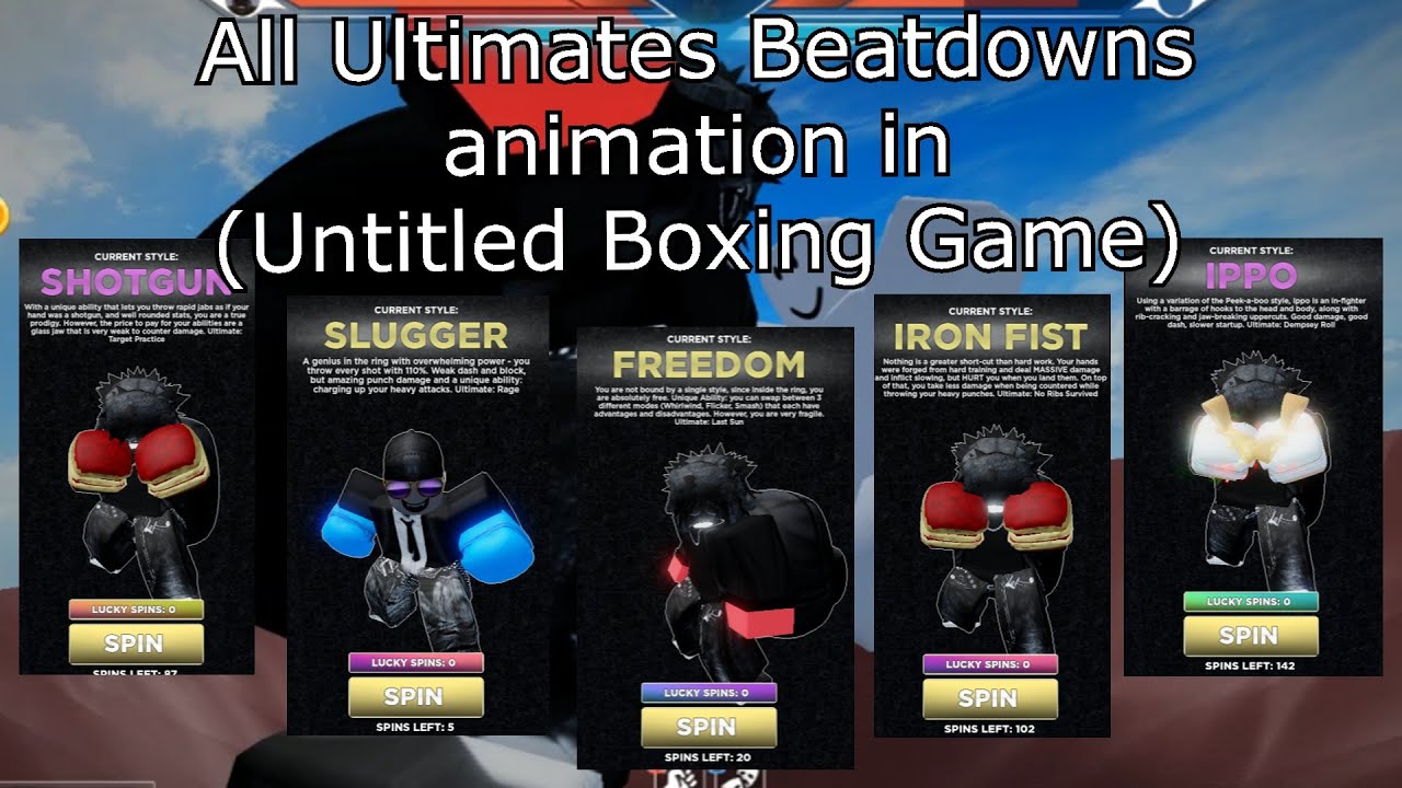 All beatdown ultimate's animations in 🥊 untitled boxing game🥊(UP TO ...