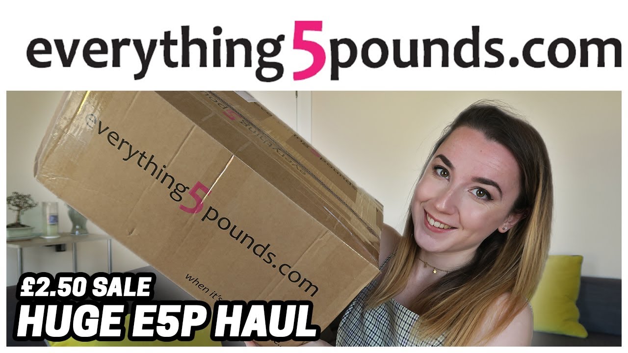 EVERYTHING 5 POUNDS TRY ON HAUL - £2.5O SALE - YouTube