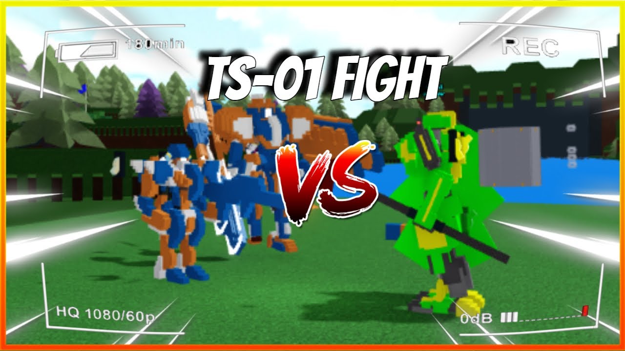 TS-01 Mini mech fight 2v1 [Roblox build a boat] - YouTube