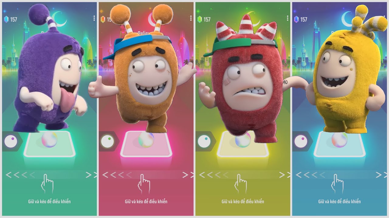 Oddbods Jeff 🎶 Oddbods Sick 🎶 Oddbods Fuse 🎶 Oddbods Bubbles ️ Tiles Hop EDM Rush - YouTube