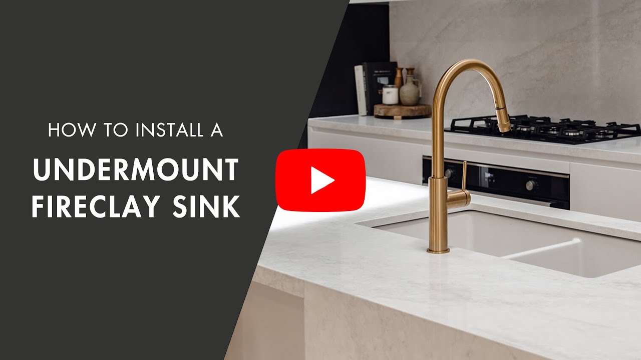 How to Install an Undermount Fireclay Sink - YouTube
